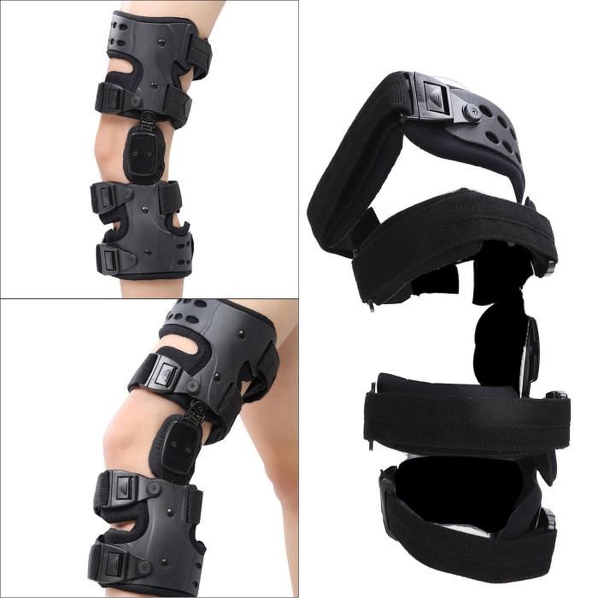 Atyhao Genouillère Orthèse de genou ergonomique réglable stabilisateur ...