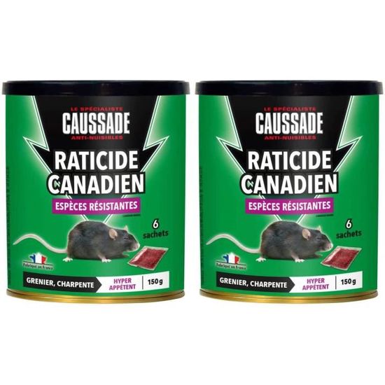 Lot de 2 boites Raticide canadien - Espèces résistantes, boite de ...