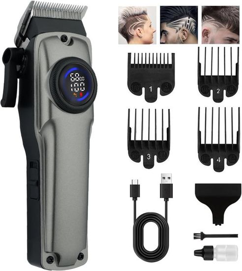 Tondeuse Cheveux Homme Tondeuse Barbe Professionnelle Rasoir Electriques Hommes Avec Écran Lcd ...