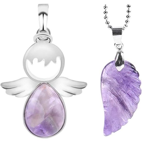 Chakra Pierre Ange Pendentif Ailes D'Ange Pierre Précieuse Naturelle 2 ...