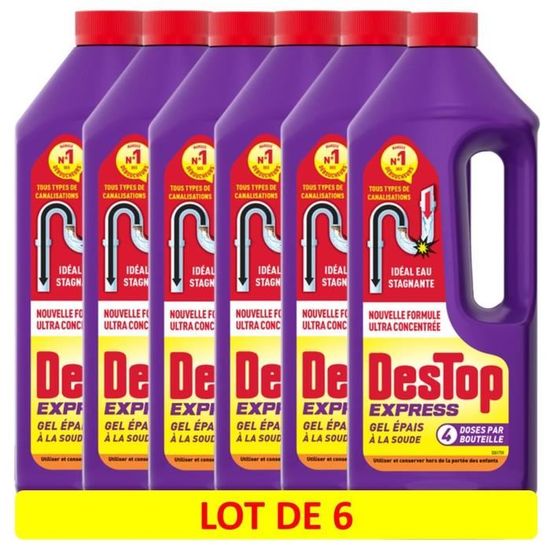Déboucheur - DESTOP - Gel Express - 950ml - 6 doses - Formule améliorée - Cdiscount Bricolage