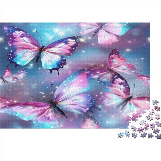 Papillon Animaux Colorés Puzzle En Bois De 300 Pièces Pour Adultes,Pour ...