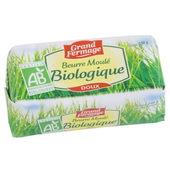 GRAND FERMAGE Beurre moulé - Doux - Biologique 250g - Cdiscount Au ...