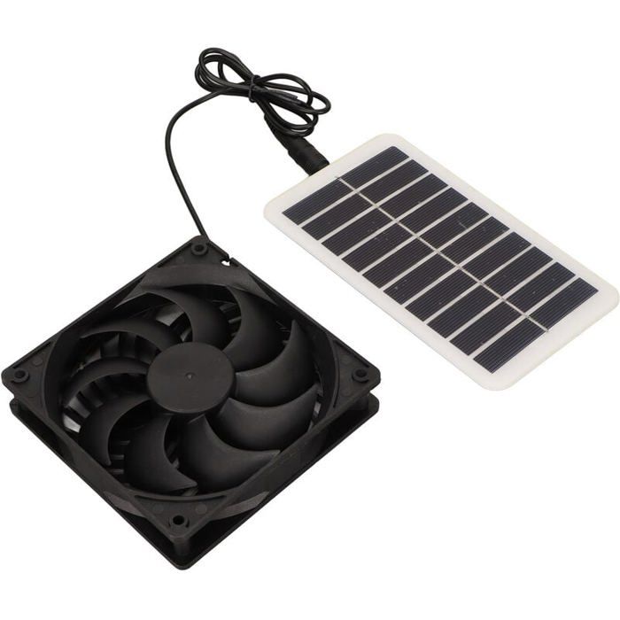 Solar Panel Exhaust Fan 15W 5V Outdoor Extractor for Greenhouses RVs ...