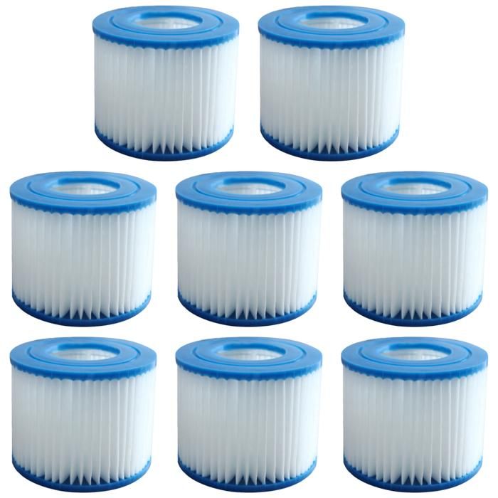 Lot de 8 Filtres Spa Type VI – Cartouches Piscine Réutilisables avec ...