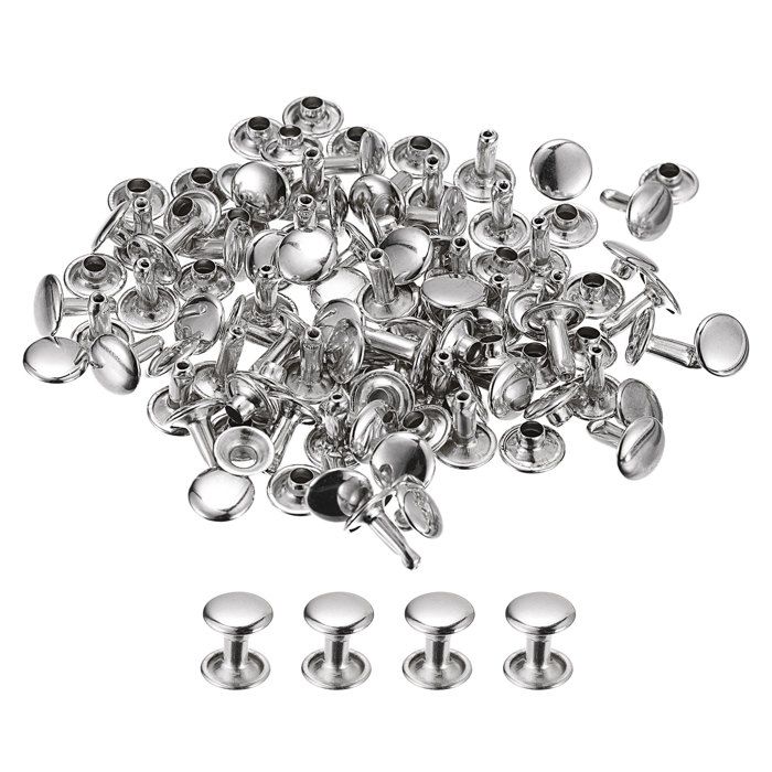 Rivet SOURCING MAP 50 Kits 9mm Double Casquette Rivets 10mm Hauteur ...