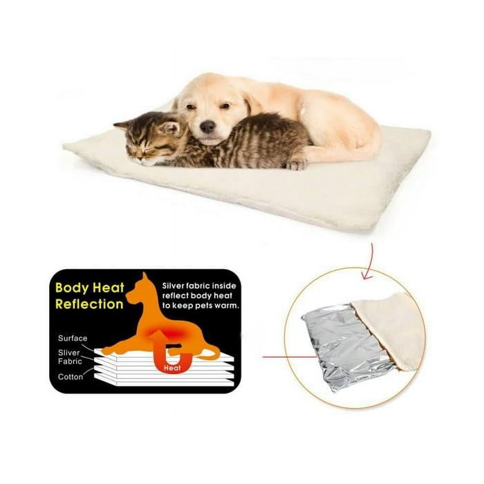 Self-Warming Cat Pad Pet Mat & Dog Bed - Cozy Thermal Heating Mat, Anti ...