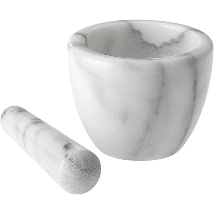 Mortier avec Pilon en Marbre Haut Diamètre intérieur: env, 7 5 cm ...