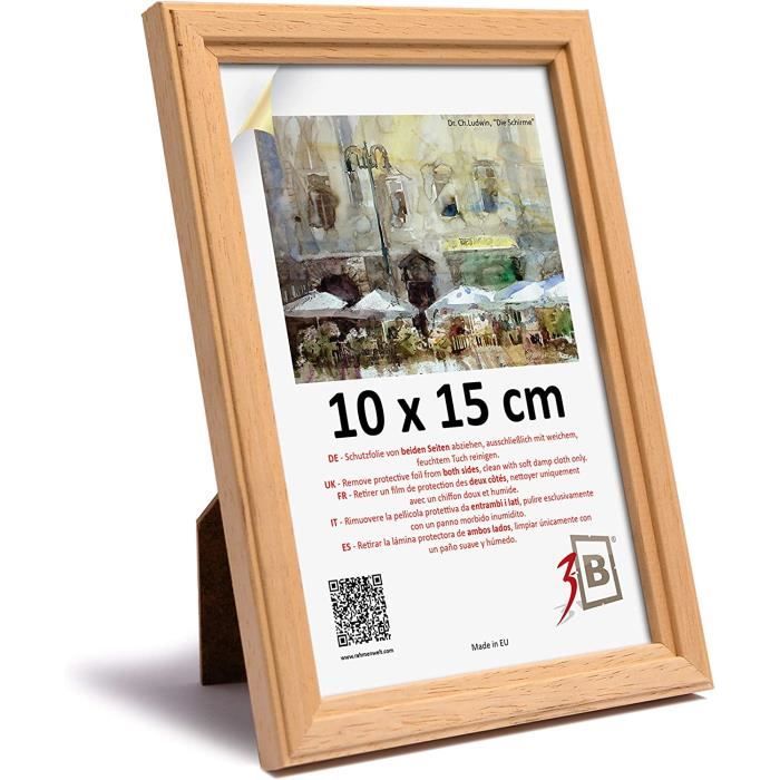 Cadre photo en bois, cadre portrait avec plexiglas[1054] - Cdiscount Maison
