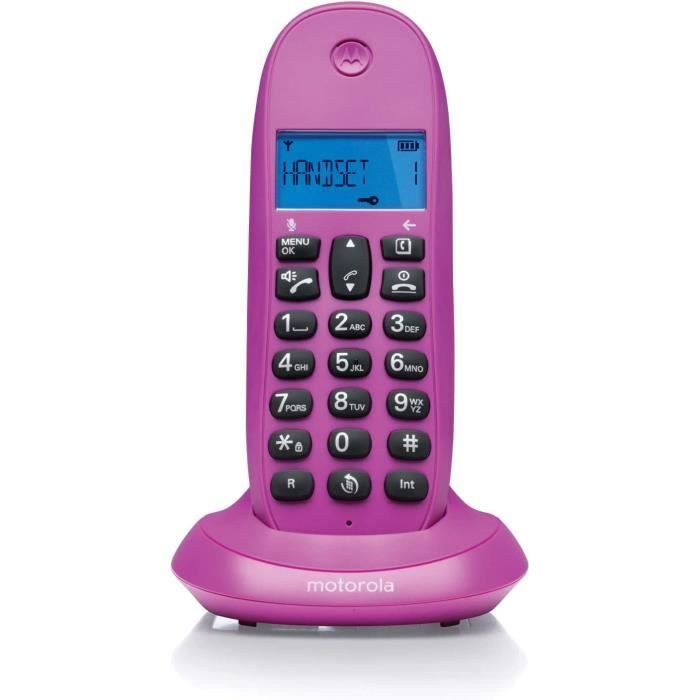 Téléphone Inalambrico DECT C1001 Violeta (Rose) A8 - Marque: Original ...