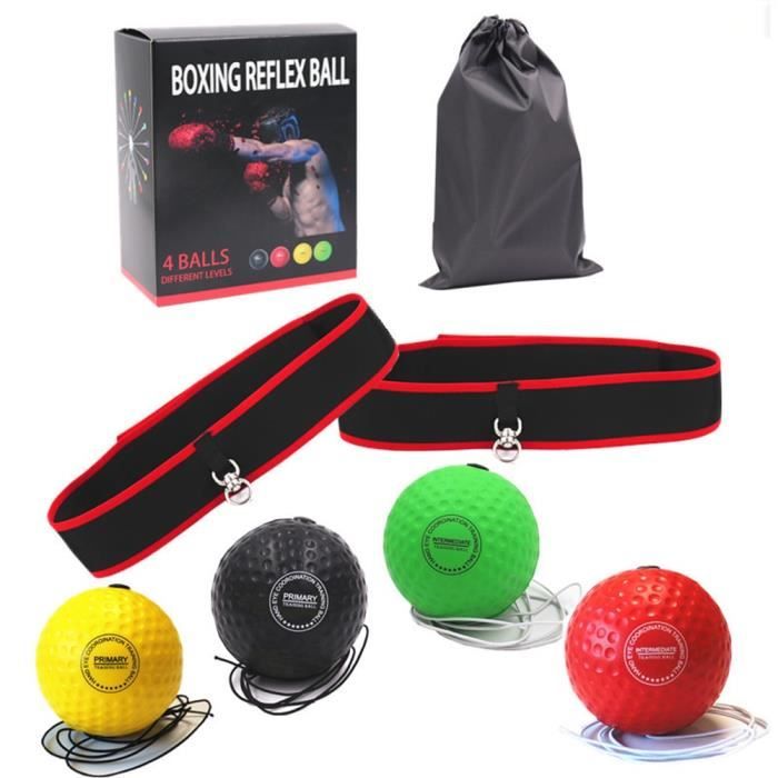 Set-E - Boule de boxe avec réflexe de couple, en PU, pour Fitness, boxe ...