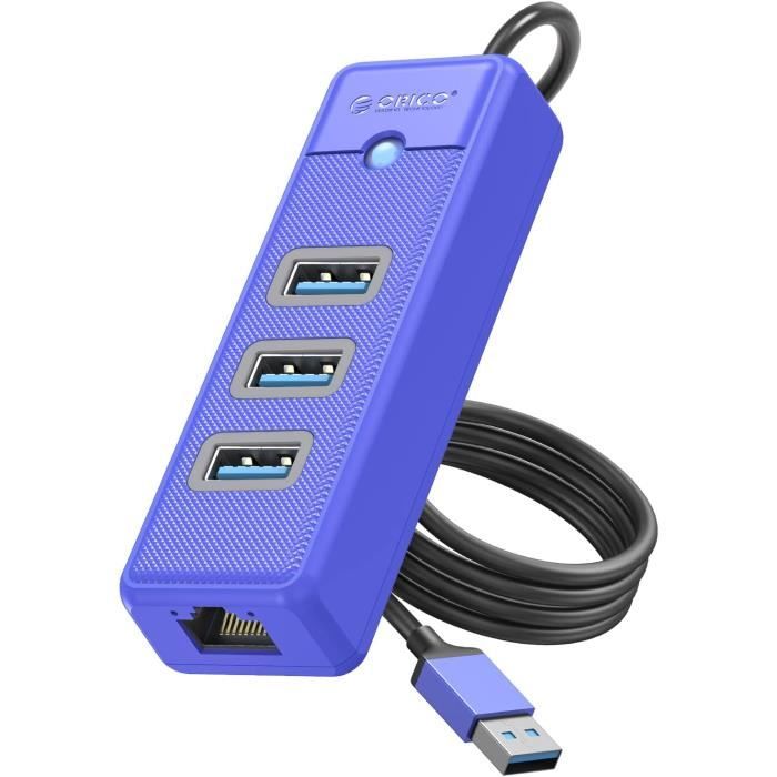 Hub Usb Ethernet,Hub Usb 3.0 À 4 Ports, Adaptateur Usb-A Vers Ethernet ...