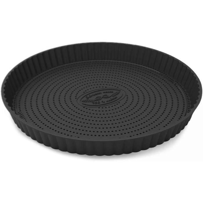 Cecoa Moule À Tarte Micro-Perforée 28Cm 100% Silicone-Cuisson Parfaite Et Démoulage Facile ...