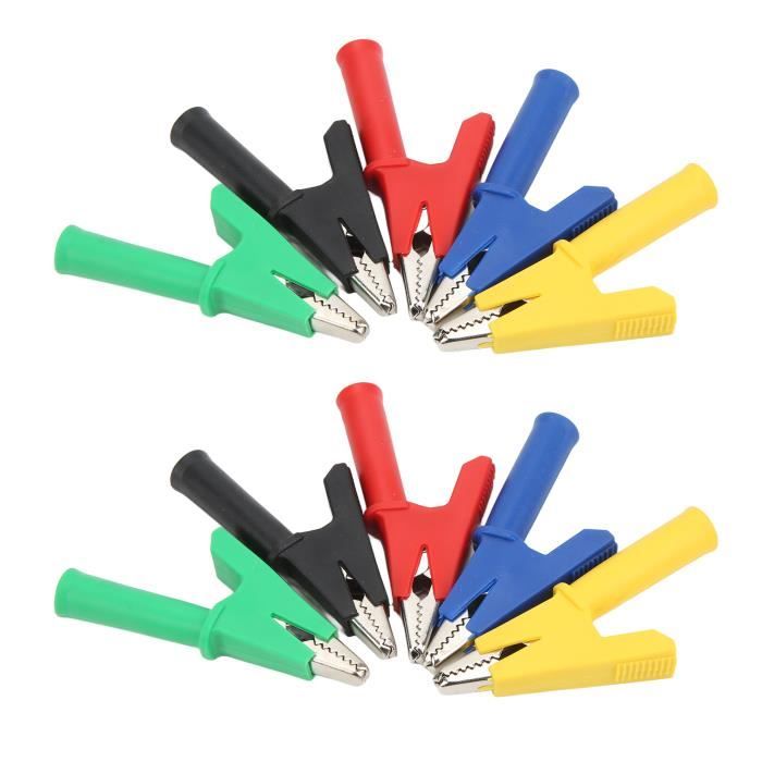 EJ.life pinces crocodiles isolées Pince Crocodile Pince de Test Isolée ...