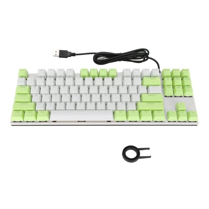 (Vert Blanc) Clavier De Jeu Mécanique Clavier étanche Compact ...