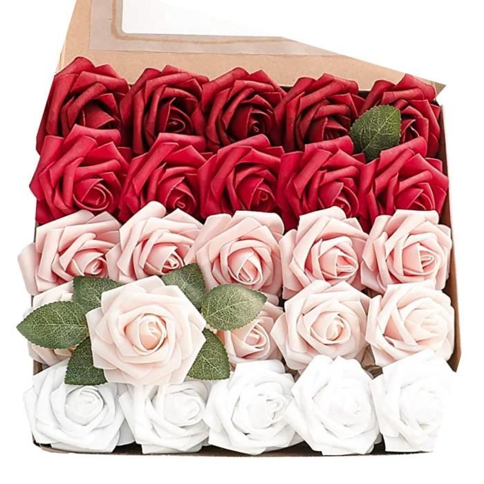 Artificielle Rose Fleur Roses Fleur Artificielle Mousse Rose pour DIY ...