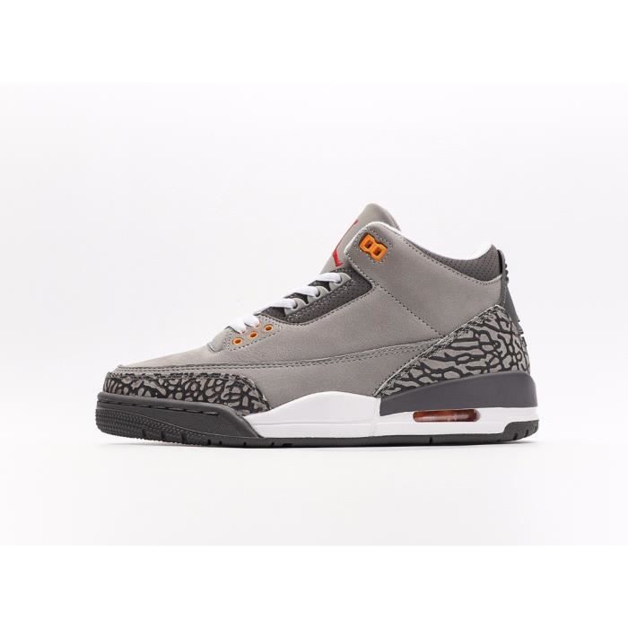Air Jordan 3 High Baskets Homme Et Femme Gris froid - Cdiscount Chaussures