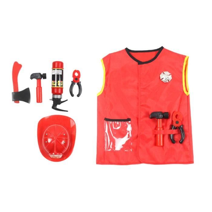 Enfants Pompiers Uniformes Props Ensembles Cosplay Vêtements De Pompier ...