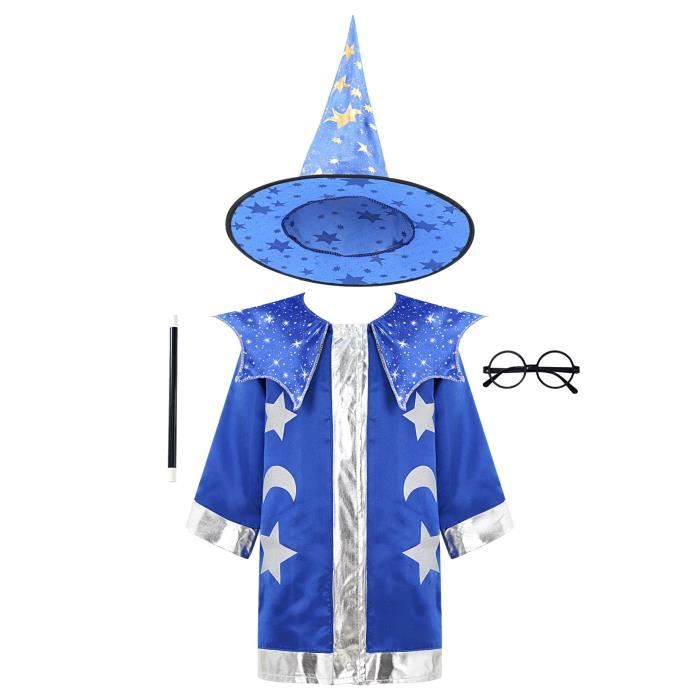 Freebily Costume Magicien Enfant Garçon Fille Halloween Cape Baguette ...