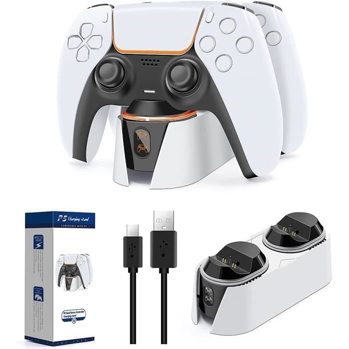 Chargeur Manette Ps5M, Station De Charge Pour 2 Manette Dualsense Ps5 ...