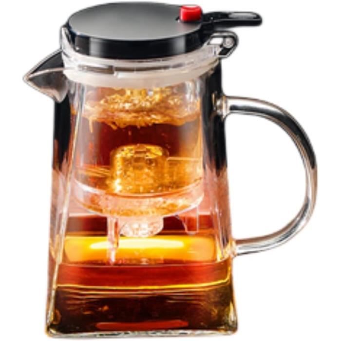 Ensemble théière avec infuseur à thé en acier inoxydable avec passoire – Parfait pour deux ...