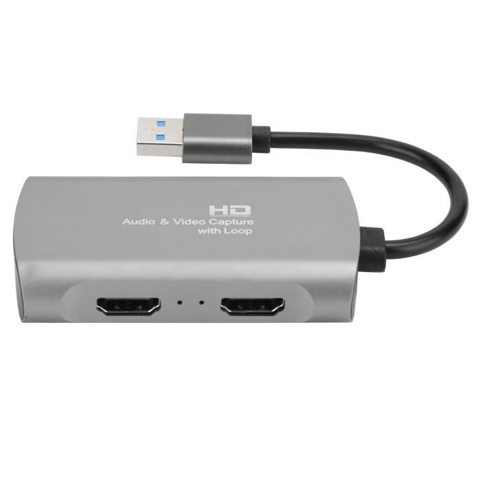 Carte de Capture 1080P, Capture HDMI vers HDMI 4K USB2.0 pour VLC / OBS ...