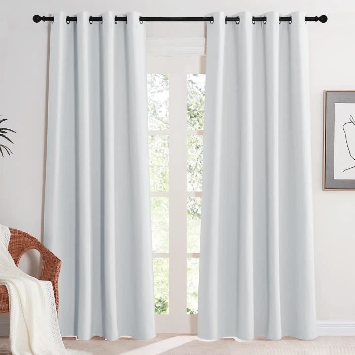 Rideau Blanc - Lot De 2 Rideau Isolation Thermique Anti Chaleur ...