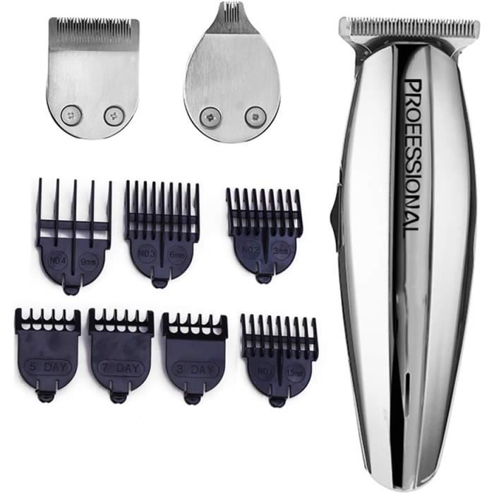 Sans Fil Tondeuse Cheveux Rechargeable Professionnelle Pour Hommes, 0.1Mm Barbe Tondeuse Coupe ...