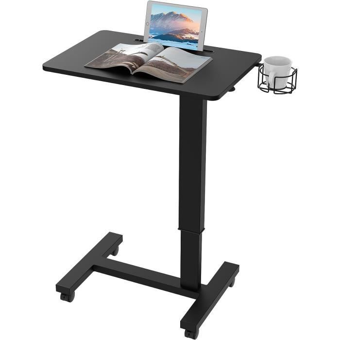 Bureau Debout Mobile 60×40Cm Avec 4 Roulettes,Table Pour Ordinateur ... Bureau Debout Mobile 60×40Cm Avec 4 Roulettes,Table Pour Ordinateur ...