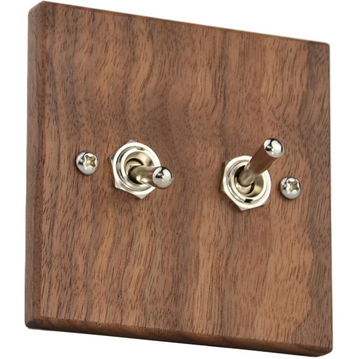 Panneau Interrupteur Mural En Noyer, Interrupteur Rétro Fabriqué À La ...