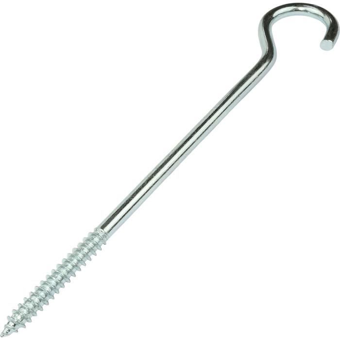 C57986 - Lot De 10 Crochets Pitons Coudés À Visser Ø5X95 Mm En Forme C ...