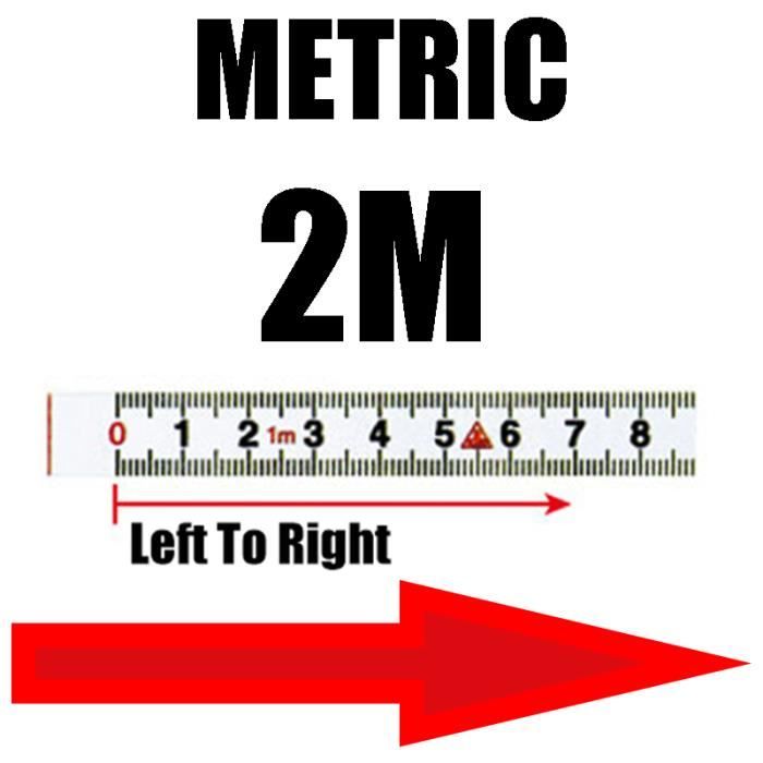 LONGUEUR OUTIL,2M-Z--Mètre à ruban auto adhésif en pouces et en ...
