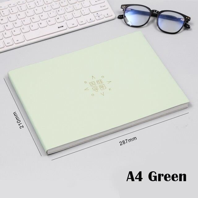 CAHIER,A4 Green--Carnet de Notes avec cartographie de l'esprit, format ...