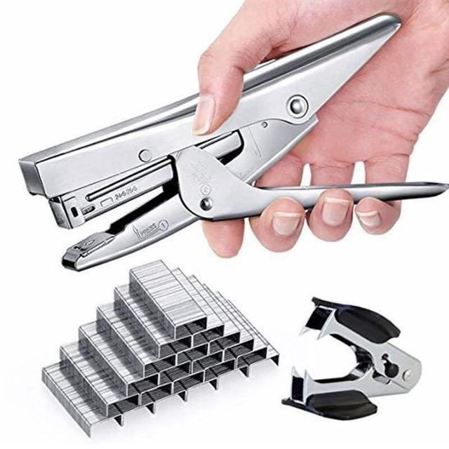 Agrafeuse,--Agrafeuse en métal sans bourrage, 1 pièce, 20 feuilles ...