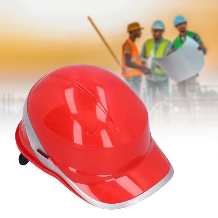 ZJCHAO Casque de chantier rouge avec absorption des chocs, protection ...