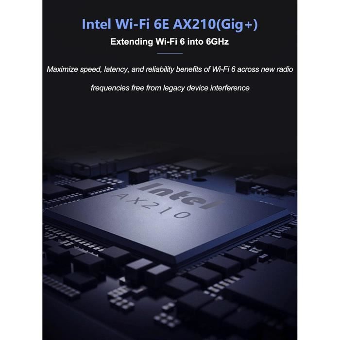 Carte WiFi - Intel - AX210 - WiFi 6E - Bluetooth 5.3 - 5400 Mbps ...