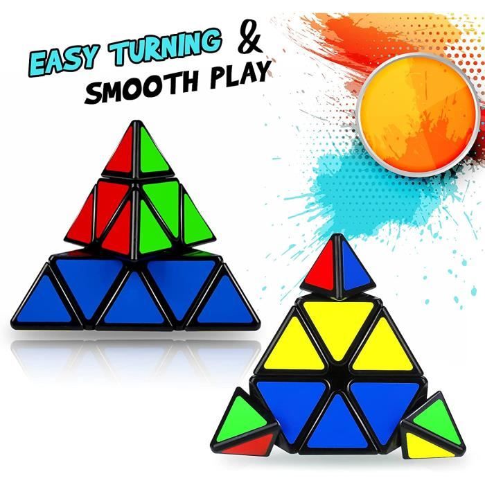 JQGO Pyraminx Cube Triangle Cube, 3x3 Triangle Pyramid Magic Cube ...