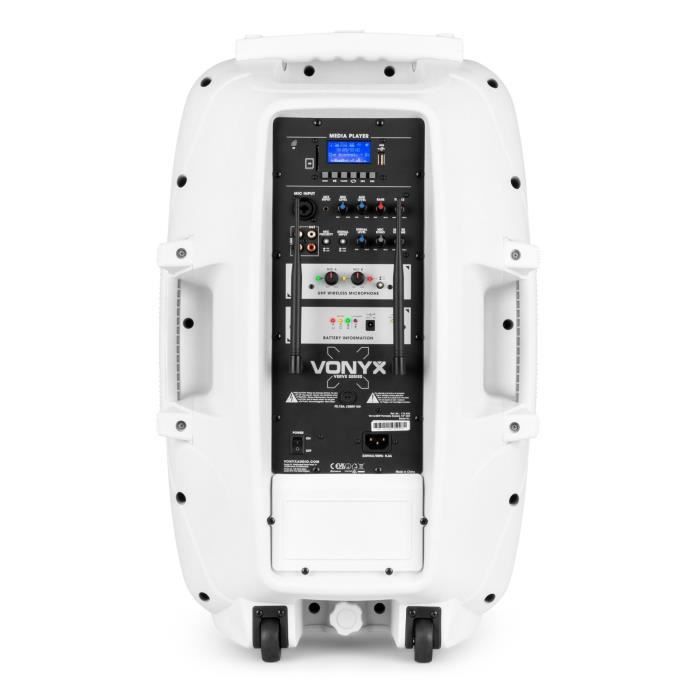 Enceinte Portable - VONYX - Verve46 - 1000W - Bluetooth - 2 Micros UHF sans fil - Cdiscount TV ...