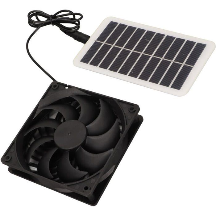 Solar Panel Exhaust Fan 15W 5V Outdoor Extractor for Greenhouses RVs ...