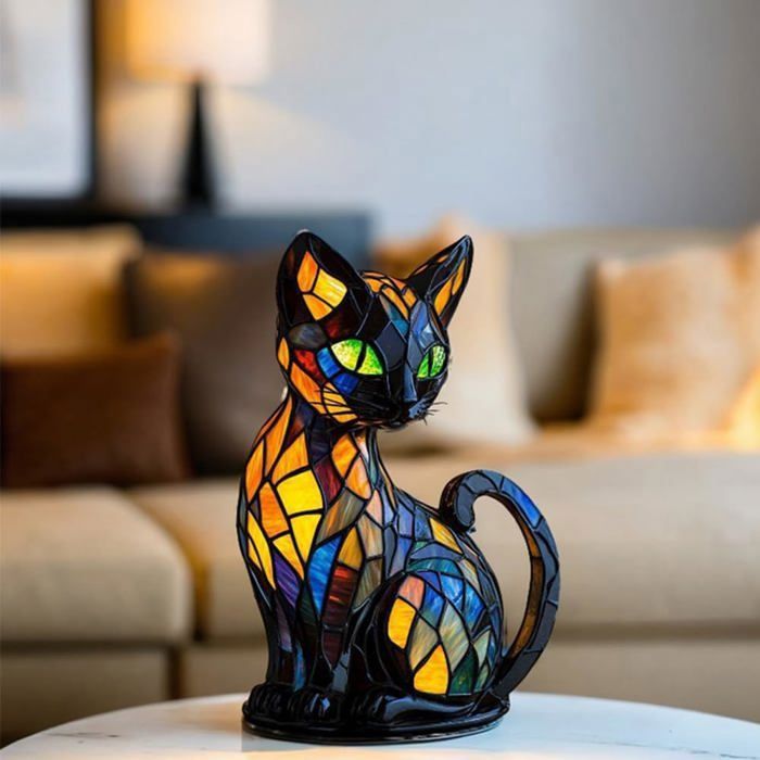 Lampe De Chat En Vintage,Veilleuse en forme de chat,Série de lampes de ...