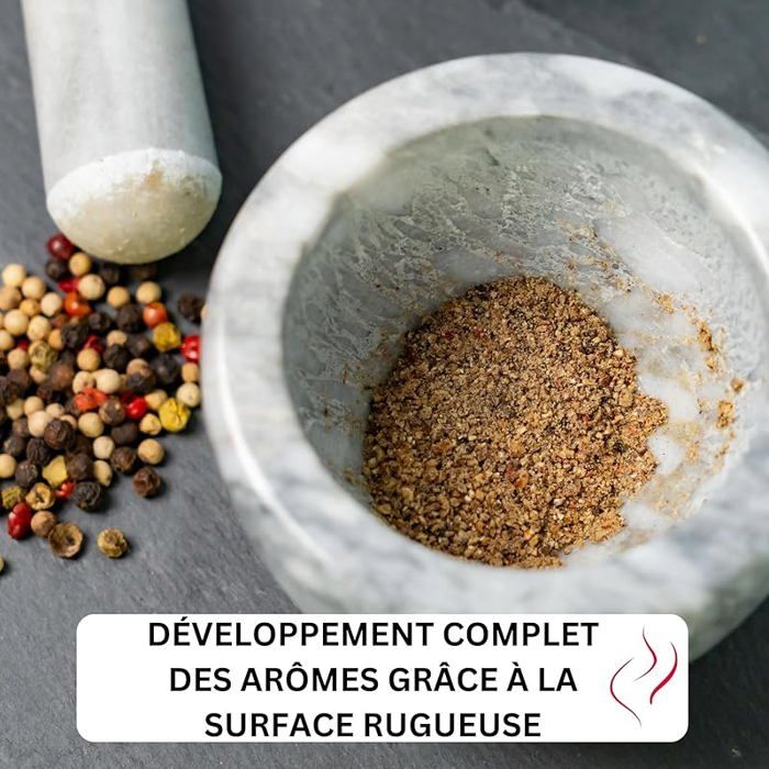 Mortier avec Pilon en Marbre Haut Diamètre intérieur: env, 7 5 cm ...