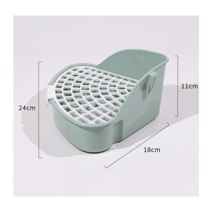 Bac à litière pour Lapin - Animal - Vert - Matériau durable - Taille ...