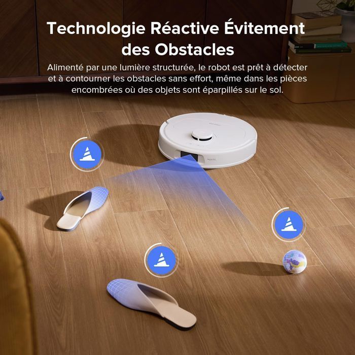 Roborock QV 35S Aspirateur Robot Laveur 10000 pa, Double Anti ...