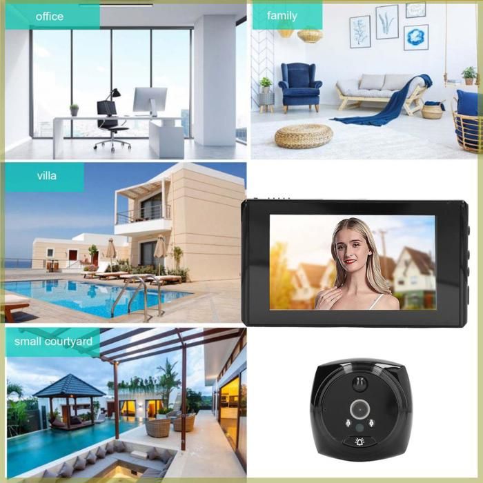 Cocosity sabille de porte vidéo Smart Camera Peeks Visionneuse de porte ...