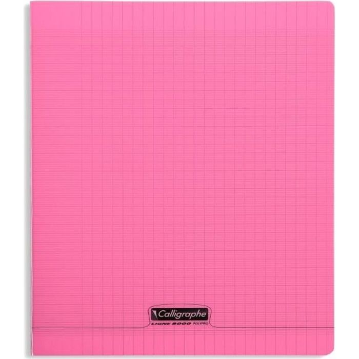 CLAIREFONTAINE Calligraphe Cahier Piqué Polypro Rose 24 x 32 cm 96 ...