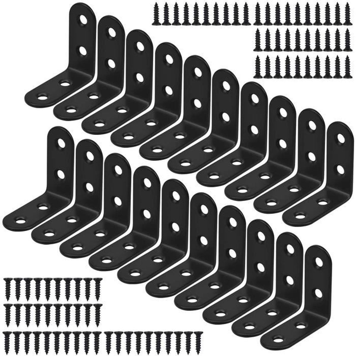 Équerre de Fixation,20 Pcs Support d'angle Droit en forme de L, Équerre ...