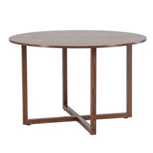 Table à manger ronde noyer 120cm - Cdiscount
