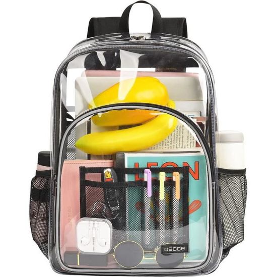 Sac À Dos Transparent, Sac À Bandoulière Transparent En Pvc Imperméable ...