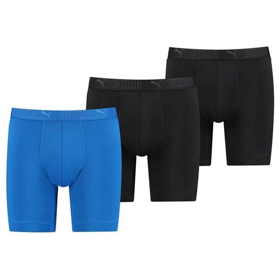 Pack de 3 Boxers Homme Sport Long Microfibre - 701222083001030 Bleu ...