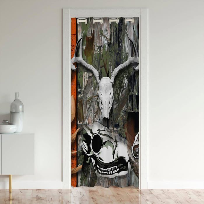 Vache Crâne Rideau De Porte 106X203Cm Déguisement Ferme Style Botanique ...